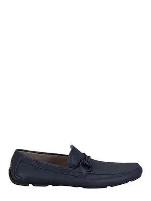 FERRAGAMO Front 4 Leather Drivers - Blue