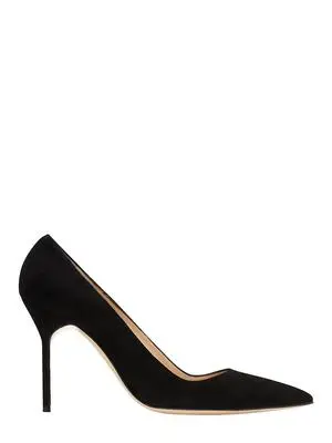 Manolo Blahnik Bb 105mm Suede Pumps - Black
