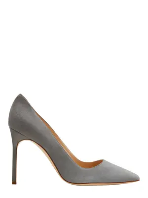 Manolo Blahnik Manolo Blahnik BB 105mm Suede Pumps Gray
