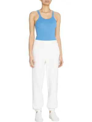 RE/DONE RE/DONE Ribbed Scoop-Neck Tank Azure
