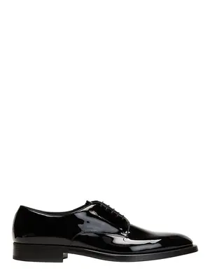 Giorgio Armani Giorgio Armani Patent Leather Derby Shoes Black