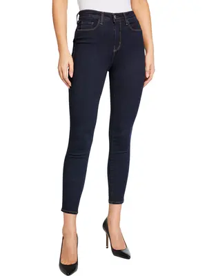 L'Agence L'Agence Margot High-Rise Skinny Ankle Jeans Midnight