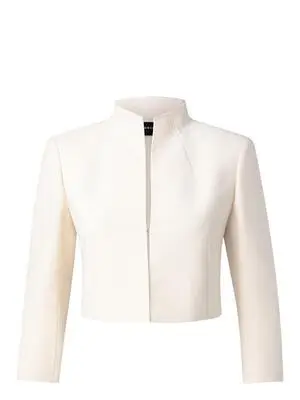 Akris Pandora Short Wool Jacket - Off White