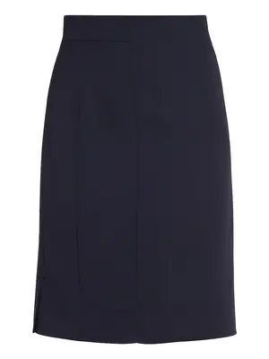Akris Wool-blend Pencil Skirt - Navy