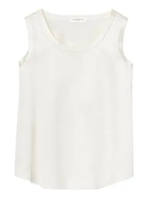Lafayette 148 New York Lafayette 148 New York Perla Reversible Silk Charmeuse Shell Cloud