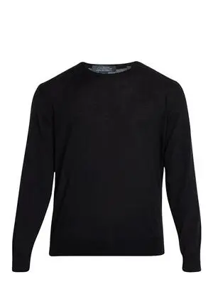 Bergdorf Goodman Crewneck Cashmere Sweater - Black