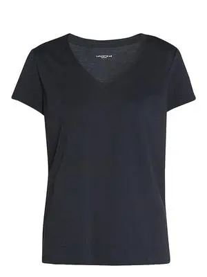Lafayette 148 New York Modern Cotton Jersey Tee - Black
