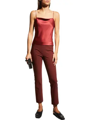 Vince Bobbi Mid-rise Stitch Front Seam Leggings Dk Jasper