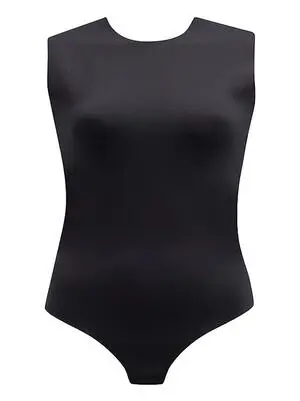 Commando Seamless Mock-neck Thong Bodysuit - Black