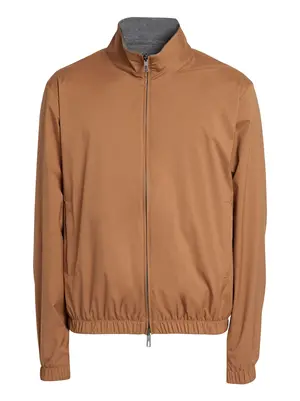 Loro Piana Loro Piana Windmate Reversible Bomber Jacket Pecan/grey Melang