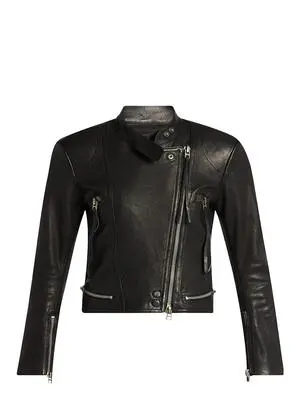 TOM FORD Leather Moto Jacket - Black