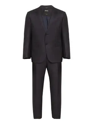 Zegna Trofeo Milano Two-piece Wool Suit - Navy Solid