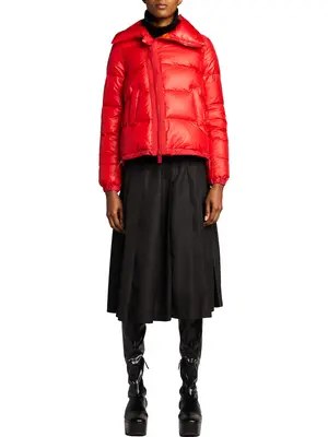 Sacai SACAI Quilted Short Puffer Jacket Red