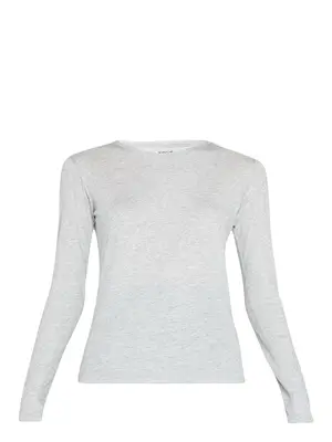 Vince Vince Essential Long-Sleeve Tee Gray