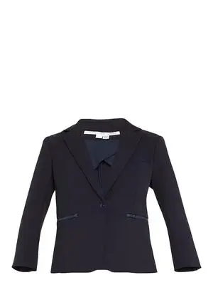 Veronica Beard Scuba Schoolboy Blazer Jacket - Navy
