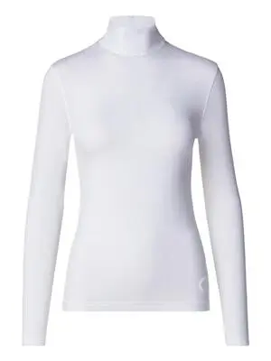 Akris Turtleneck Modal-Stretch Top Neutral Pattern