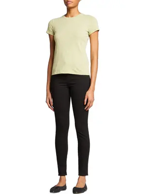 Theory Theory Tiny Tee 2 Organic Cotton Top Pale Lime