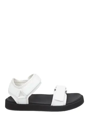 THE ROW THE ROW Hook-and-Loop Napa Leather Sandals Eggshell