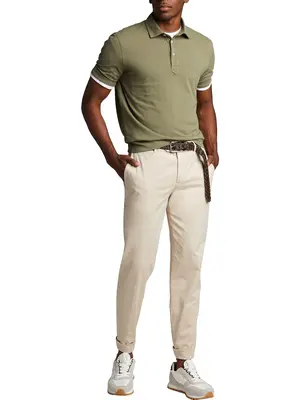 Brunello Cucinelli American Pima Italian-fit Chino Trousers Gray