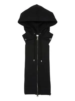 Veronica Beard Knit Hoodie Dickey - Black