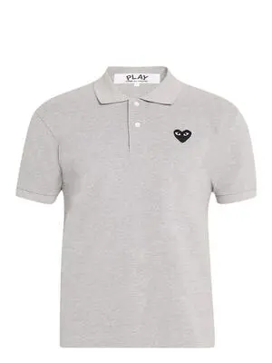 Comme Des Garçons Heart Polo Shirt - Grey