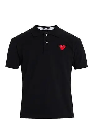 Comme Des Garçons Polo Shirt With Heart Black