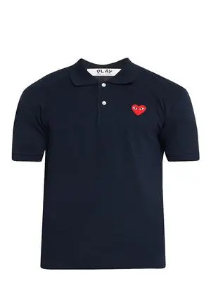 Comme Des Garçons Polo Shirt With Heart Navy