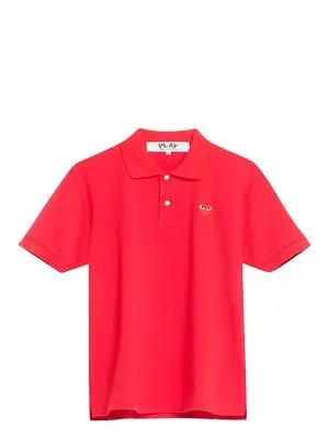 Comme Des Garçons Polo Shirt With Heart Red
