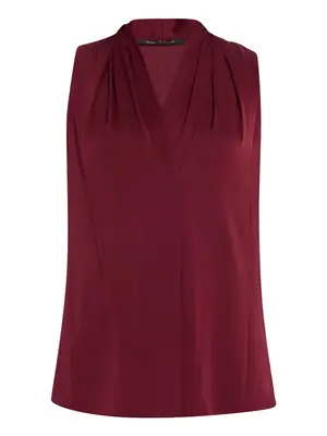Kobi Halperin Kobi Halperin Mila Sleeveless Silk-Stretch Top Beet