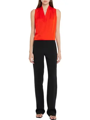Kobi Halperin Kobi Halperin Mila Sleeveless Silk-Stretch Top Flame