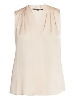 Kobi Halperin Kobi Halperin Mila Sleeveless Silk-Stretch Top Pebble