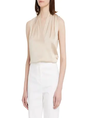 Kobi Halperin Kobi Halperin Mila Sleeveless Silk-Stretch Top Periwinkle