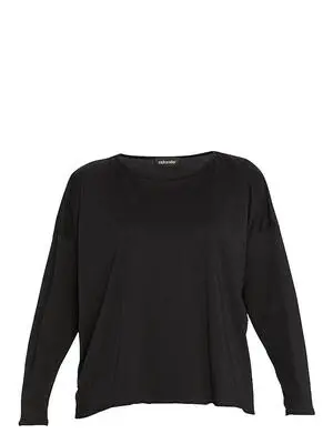 Eskandar Long-sleeve Lightweight T-shirt - Black