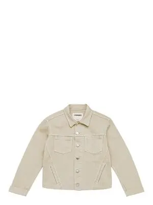 L'Agence Janelle Slim Cropped Jean Jacket - Biscuit