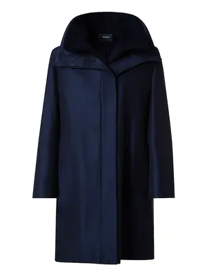 Akris Storm System Double-breasted Coat - Navy