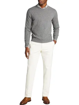 Bergdorf Goodman Bergdorf Goodman Cashmere Crewneck Sweater Medium Gray