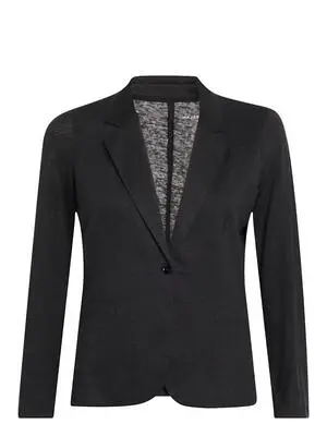 Majestic Filatures Stretch Linen One-button Blazer - Black