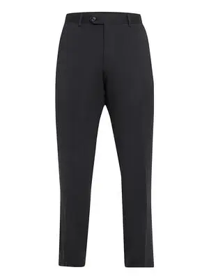 Giorgio Armani Giorgio Armani Basic Wool Flat-Front Trousers Black