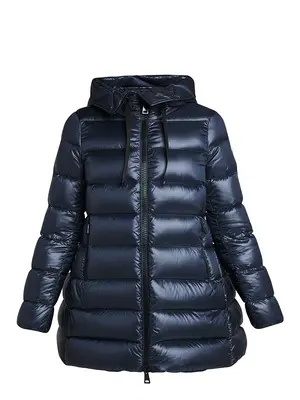 Moncler Moncler Suyen Quilted Hooded Parka Navy