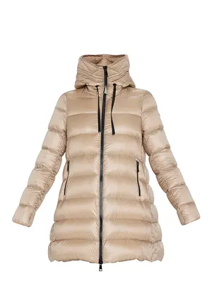 Moncler Moncler Suyen Quilted Hooded Parka Stone