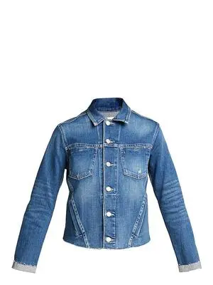 L'Agence Janelle Raw-edge Denim Jacket - Authentique