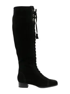 Alberta Ferretti Lace-up Knee-high Boots - Black