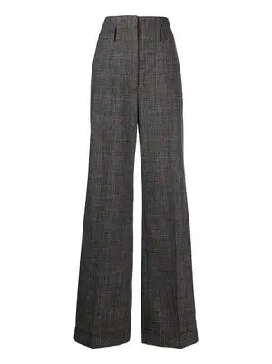 ALBERTA FERRETTI Wide-leg Check Trousers