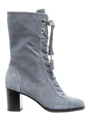 Alberta Ferretti 65mm Lace-up Boots - Blue