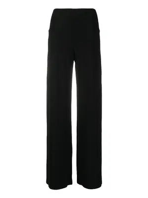 Norma Kamali Mid-rise Wide-leg Trousers - Black