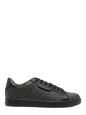 Michael Kors Monogram Print Sneakers - Black