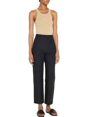 AMO AMO Denim Long Ribbed Tank Top Parchment