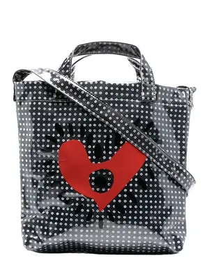 10 CORSO COMO Heart Print Tote Bag - Black