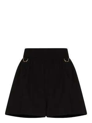 Givenchy Ring-detail Wool Shorts - Black