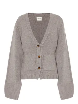 Khaite Scarlet Cashmere-blend Cardigan - Grey